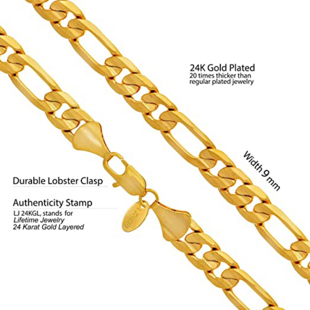 9mm Figaro Chain Figaro Chain Diamond Cut | Lifetime Jewelry